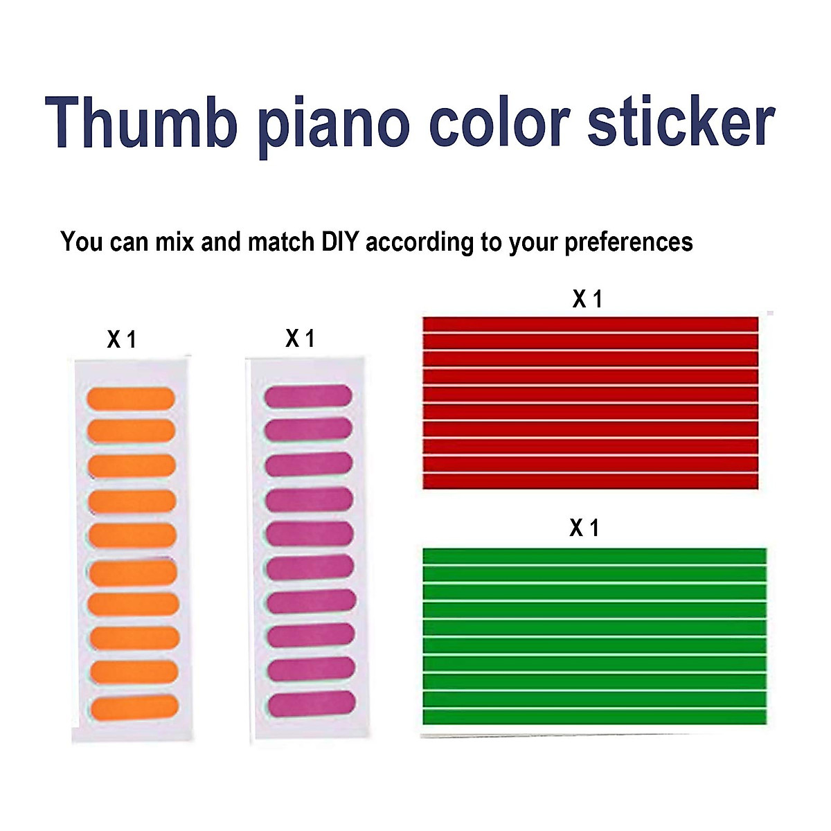 Ubrand 2set Kalimba Thumb Piano Note Stickers for Beginner Learner Musical Gift and Kalimba Scale Sticker Percussion (Color)
