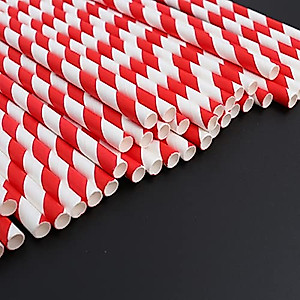 INOOMP 40 PCS Red Lips and Paper Straws Party Drinking Straws Decorative Cocktail for Graduation Party Decoration Supplies