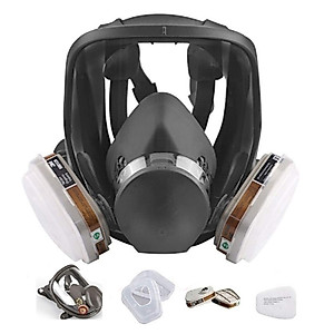 15in1 Full Face Respirator,Full Face Wide Field of View,Widely Used in Organic Gas,Paint spary, Chemical,Woodworking(for 6800 Respirator)