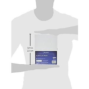 Ampad 21731 Scratch Pad Notebook, Unruled, 4 x 6, White, 100 Sheets (Pack of 12)
