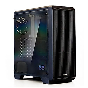 Zalman - S2 - ATX Mid-Tower PC Case - Full Acrylic Side Panel - Mesh Front Panel - 3x Case Fan 120mm Pre-Installed, Black