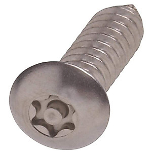 Hillman 45742 14-Inch x 3-Inch Button Head Star Drive Sheet Metal Security Screw, Stainless Steel