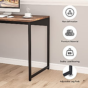 Tribesigns L Shaped Desk with Storage Cabinet, 59 inch Large L-Shaped Office Desks, PC Desks with Heavy-Duty Metal Frame Rustic Brown Black