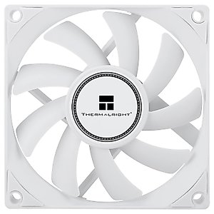 Thermalright TL-8015W CPU Fan Computer case Fan Quiet 4pin PWM PC Fan, 15mm Slimline Cooler Fan, 2200RPM Speed, 80mm CPU Cooling Fan(White)