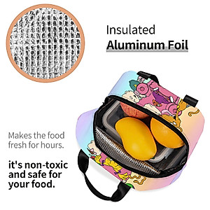 Rasgruta Lunch Box Large Capacity Lunch Bag Cute Insulated Bento Lunch Box For Boys Girls Women