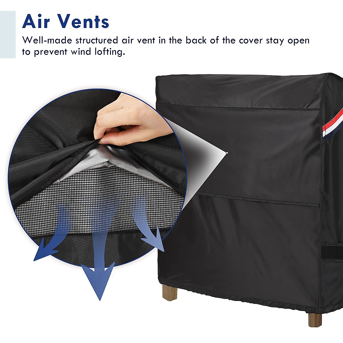 KylinLucky Patio Chair Covers Outdoor Furniture Covers Waterproof Fits up to 32W X 37D x 36H inches Black 1 Pack