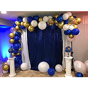 50 PCS Chrome Royal Blue Balloons 10 Inch Double-Layered Chrome Metallic Latex Balloons for Parties Decoration Wedding Supplies Graduation Decor Baby Shower Decorations (Chrome Royal Blue)