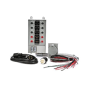Reliance Controls 31410CRK Pro/Tran 10-Circuit 30 Amp Generator Transfer Switch Kit,Gray