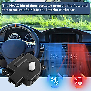 LCWRGS 604-970 HVAC Blend Door Actuator Compatible with Nissan Titan 2004-2015, Nissan Armada 2007-2015, Nissan Quest 2004-2009, Replace OE# 27743ZP00A