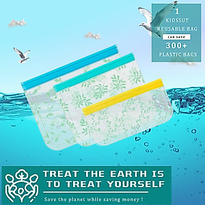 12 Pack Reusable Bags Silicone, Leak proof Reusable Freezer Bags for Food Storage, 4 Gallon 4 Sandwich 4 Snack Bags, BPA Free Dishwasher Safe Reusable Storage Bags for Lunch Marinate Food Travel