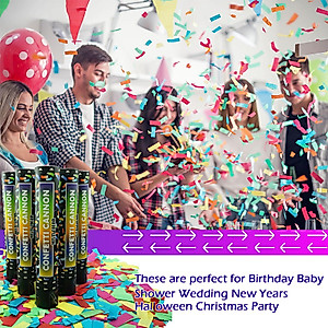 12 Inch Confetti Cannon Multicolor Confetti Popper Party Shooter for Wedding Birthday Graduation Celebration, 5 Pack Biodegradable Confetti Shooter Launches 20-26 ft