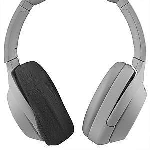 Geekria 2 Pairs Knit Headphones Ear Covers, Washable &amp; Stretchable Sanitary Earcup Protectors for Over-Ear Headset Ear Pads, Sweat Cover for Warm &amp; Comfort (Size M/Black)