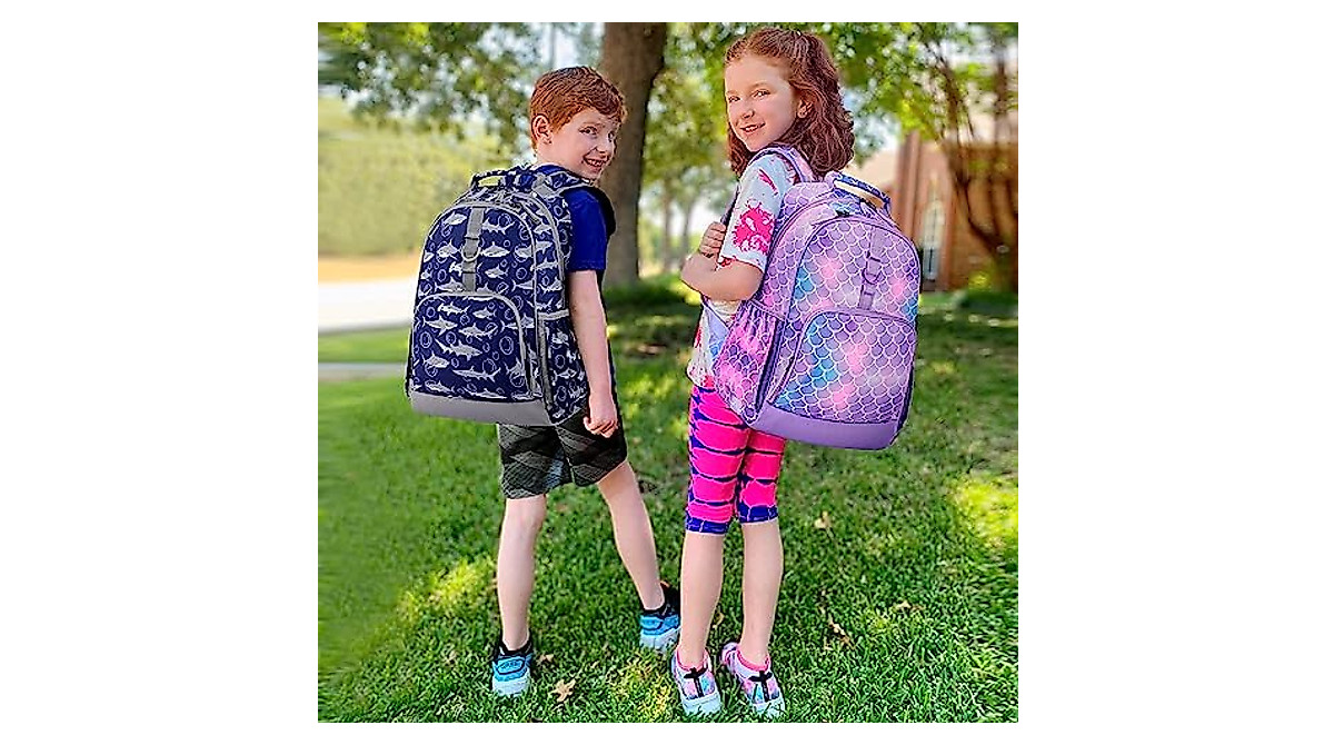 Choco Mocha Shark Backpack & Lunch Bag for Boys