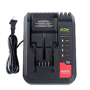 Lasica 20V Max Charger Compatible with Black & Decker 20V Battery and Compatible with Porter-Cable 20V Battery LBXR20 LBXR2020 PCC681L PCC685L PCC692L BDCAC202B 20-Volt Power Tool Battery Charger