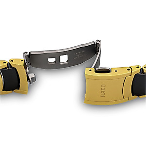 Rado Unisex Centrix Diamond Stainless Steel Swiss Automatic Watch, Black (R30079762)