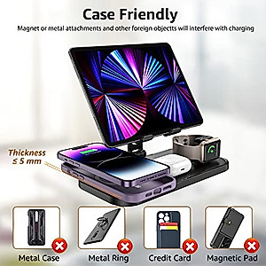 Wireless Charging Station for Apple Multiple Devices, Wired Charger for Tablet Stand iPad Holder, Wireless Charger for iPhone 14 Pro Max/13/12, AirP od Pro 3/2, Watch Charger for iWatch Series 8/7/6