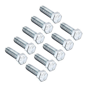 uxcell Hex Head Screw Bolts Carbon Steel 7/16”-14x1-1/2" Fastener Grade 5 UNC 10pcs
