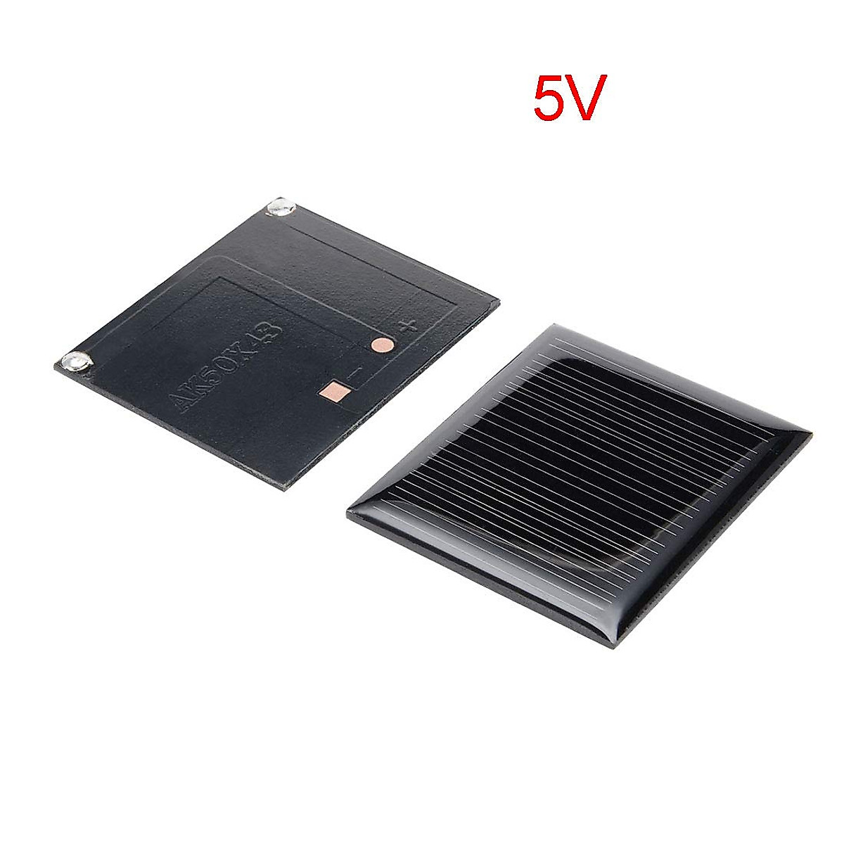 uxcell 5Pcs 5V 60mA Poly Mini Solar Cell Panel Module DIY for Phone Light Toys Charger 50mm x 43mm