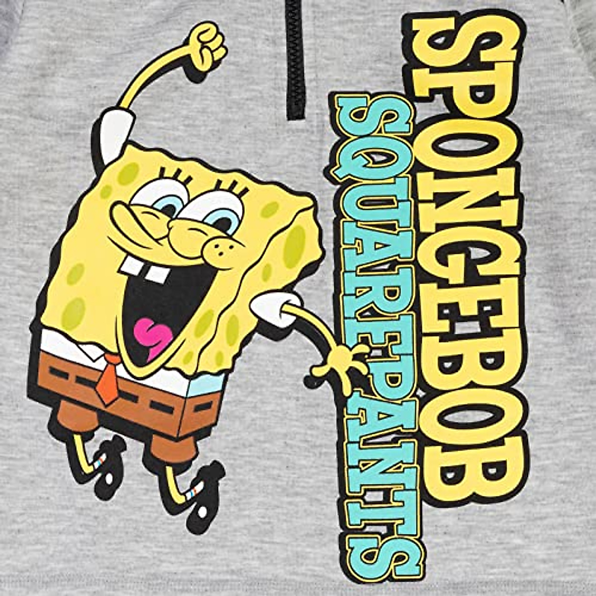 SpongeBob SquarePants Toddler Boys Fleece Half Zip Hoodie Gray 4T