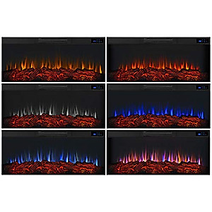 Morris 72" Landscape Electric Fireplace TV Stand in Vintage Black Maple by Real Flame