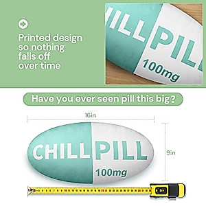 Chill Pill Pillow - White Elephant Gift, Cute Preppy Pillows for Preppy Room Decor Y2K Fashion Room Decor Aesthetic,Birthday Gifts for Nurses Doctors Wife Med Student (Pink)