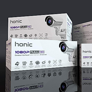 honic 1080P (TVI/AHD/CVI/1200tvl) Security Camera with Sony STARVIS(EXMOR) Sensor, 2.8-12mm Manual Zoom, WDR (1080P Only), Smart IR, HLC, 2MP Outdoor Analog CCTV Cameras for Surveillance