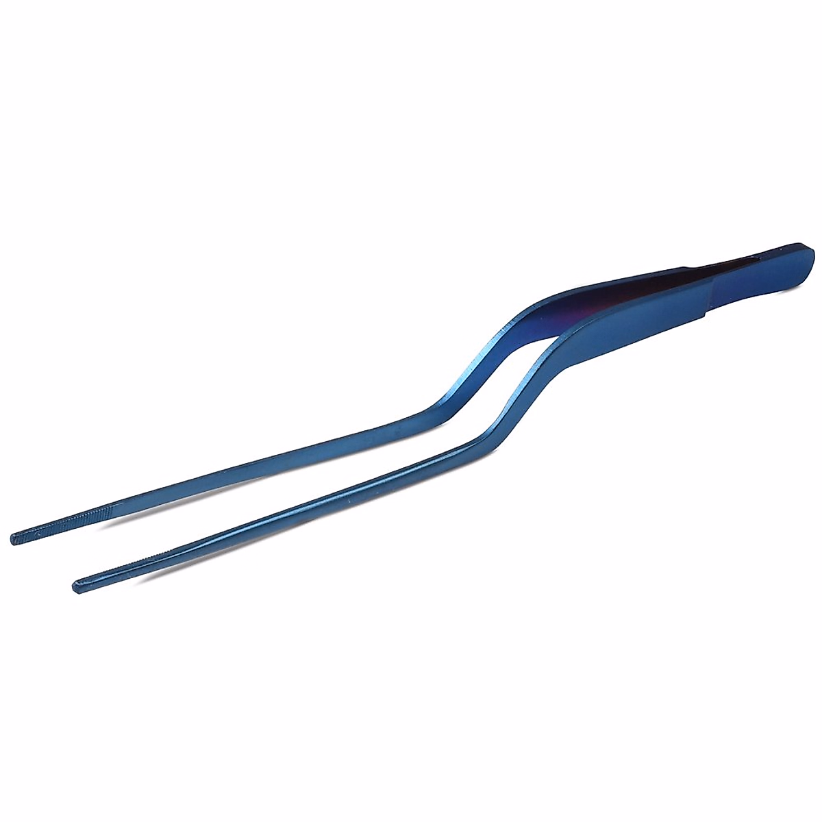 JB Prince Blue Offset Fine Tip Tweezer 7.8 inches