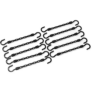 Everyday Home Saving Closet Space Savers Organizer-Vertical or Horizontal Multi Hanger for Shirts, Pants, Coats by Lavish Home (10 Pack), (L) 8.3” x (H) 3.5 (L) 15”, Black