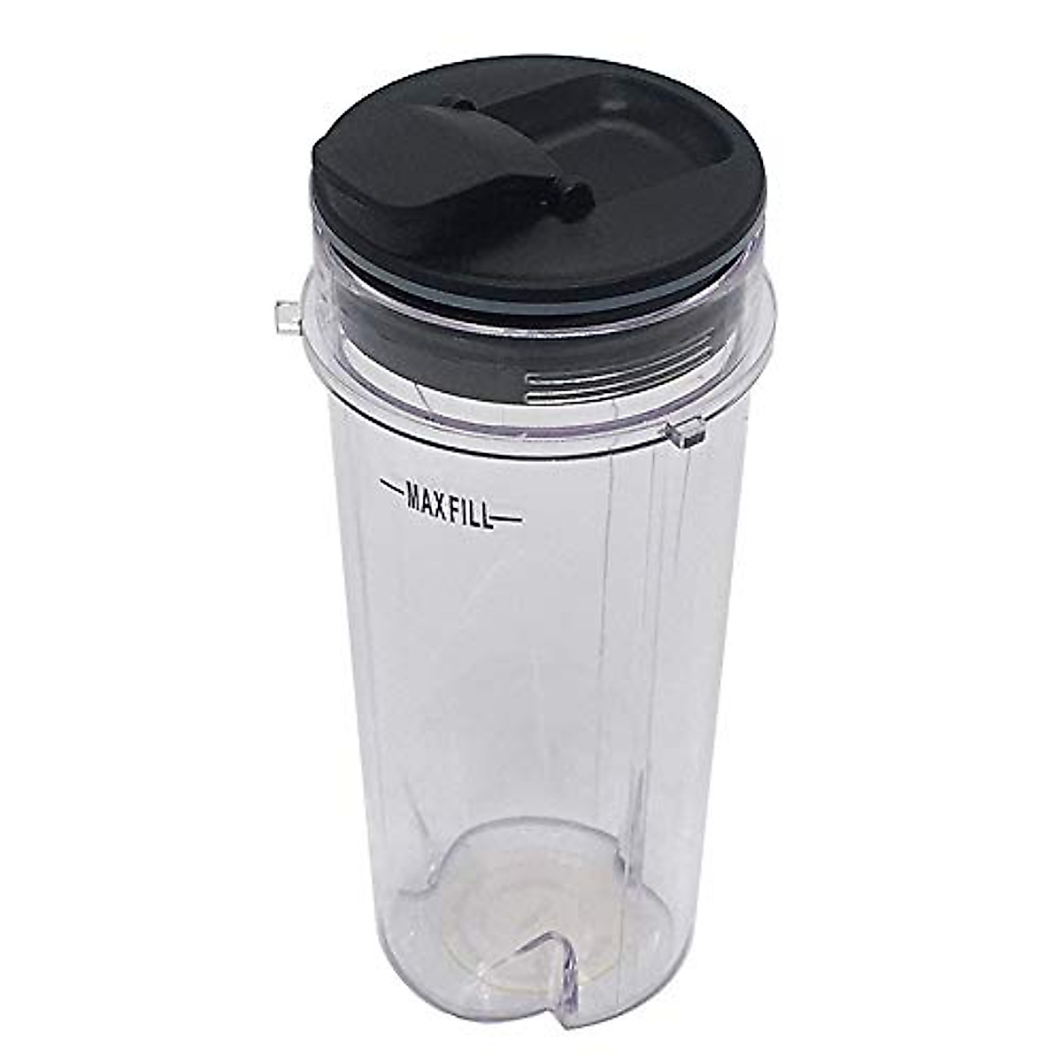 Joystar Two Pack 16-Ounce (16 oz.) Cup with Spout Seal Lid Fit for Nutri Ninja blender eries with BL660/BL663/BL663CO/BL665Q/BL771/BL773CO/BL780/BL780CO/BL810/BL820/BL830/QB3000/QB3000SSW