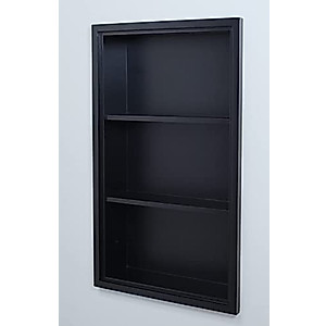 Fox Hollow Furnishings 14x24 Recessed Black Sloane Wall Niche w/Plain Back