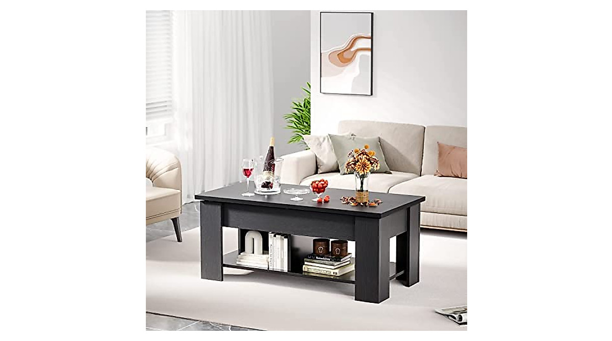 NOBLEWELL Lift Top Coffee Table with Storage - Modern & Versatile