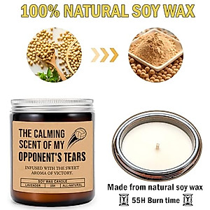 FundingCharlee The Calming Scent of My Opponent's Tears Candle - Funny Volleyball Candle - Candle Gift for Coach- Mom -Dad - Player Senior Volleyball Gift - Lavender Scented Candles - Soy Wax Candle