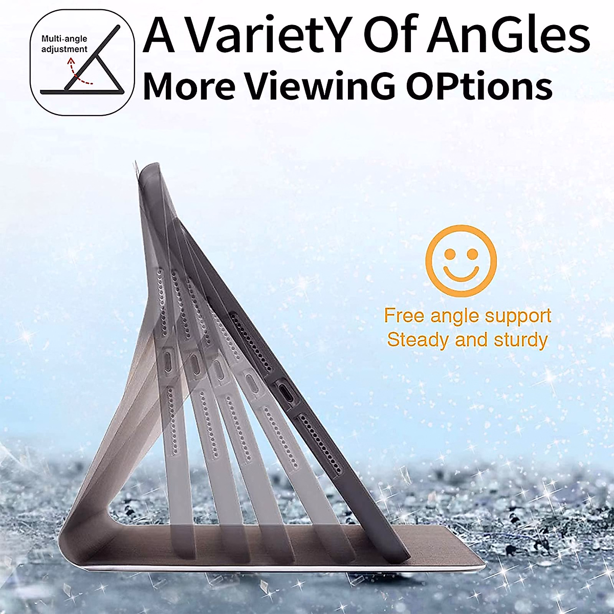 Case for All-New Kindle Fire HD 10 & 10 Plus Tablet 11th/13th Generation 2021/2023 Lightweight Smart Case Adjustable Stand Protective Cover with Auto Wake/Sleep - Vintage Floral Flowers