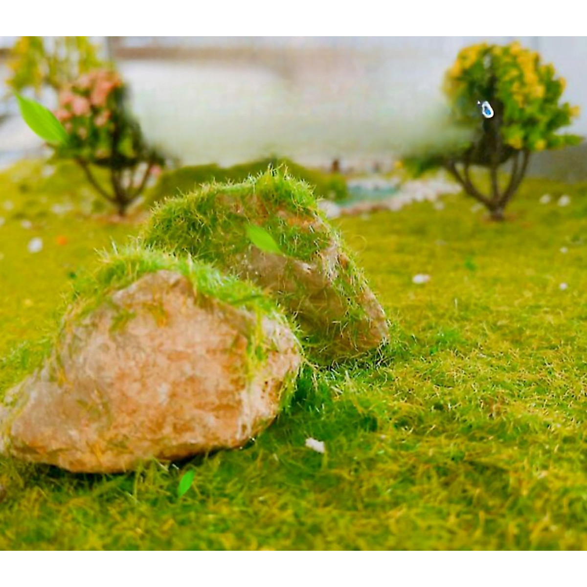 KAEZDD 30g (1oz) of 10mm coffee static grass terrain powder, ideal for fairy garden miniatures, landscapes, artificial sand table modeling, and model railway layouts