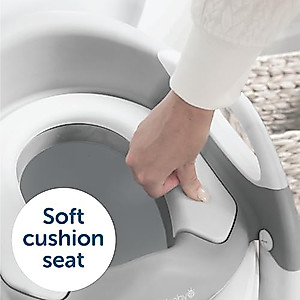 Potty Training Ladder - Soft Cushioned Seat, Adjustable Height, Collapsible, Non-Slip with Splash Guard - Ready Step Go! - Jool Baby (Gray)