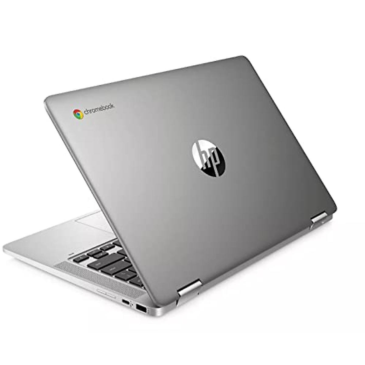 HP Chromebook x360 14-inch HD Touchscreen, 64GB eMMC, Intel Celeron N4020 2-in-1 Laptop (4GB RAM, USB-C, Wi-Fi, Webcam, SD Card Reader, Chrome OS) Silver, 14a-ca0036tg, Natural 14-14.99 inches