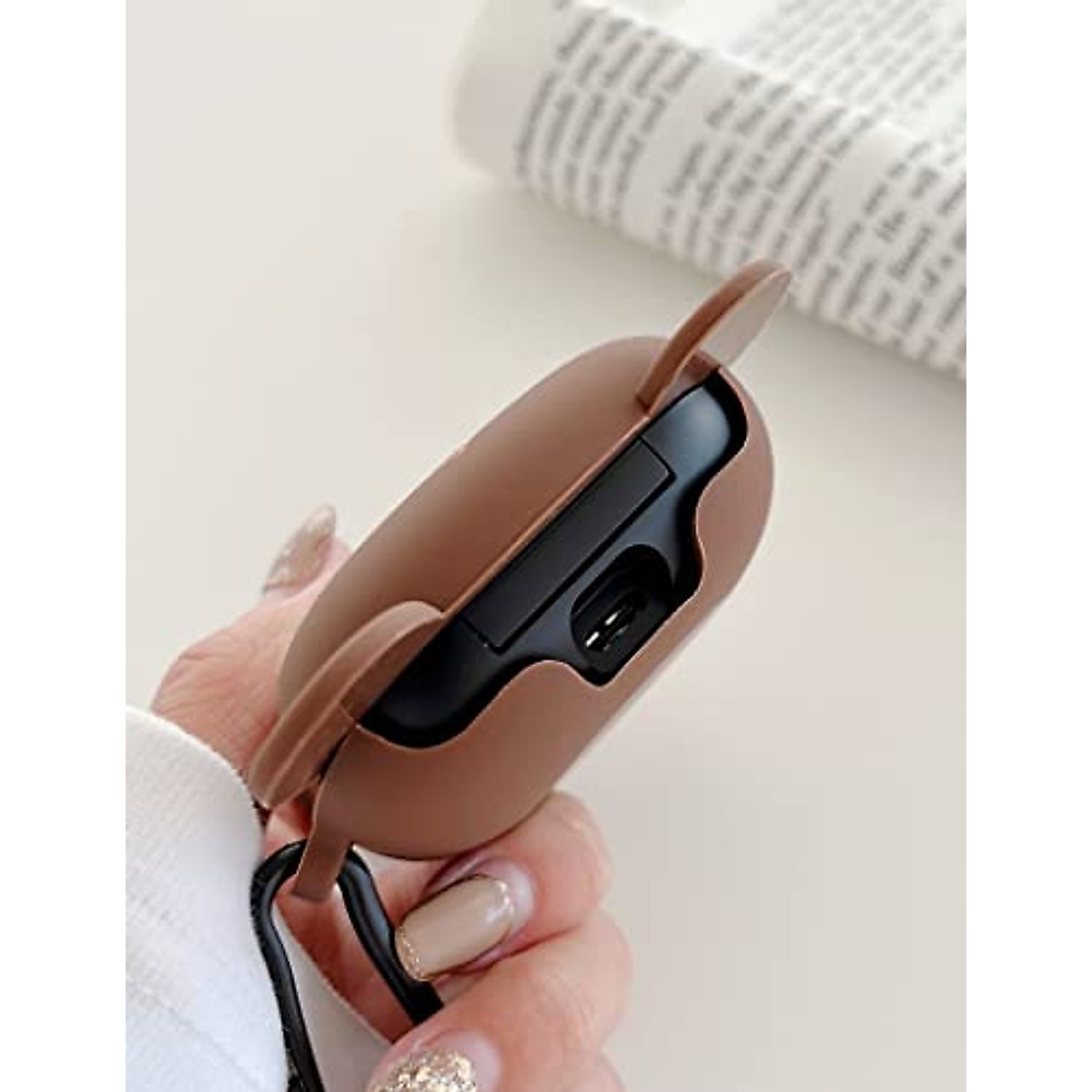 Cute Case for Beats Fit Pro Case Cover 3D Kawaii Funny Food Design Silicone Shell Anti-Fall Cover for Beats Fit Pro Charging Case for Girls Women Boy Men (Beats Fit Pro, Cute Bear)