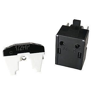 Refrigerator Compressor Relay and Overload Kit JJHXSM Refrigerator Starters QP2-4R7 4.7 Ohm 3 Pin Refrigerator PTC Starter Relays and 6750C-0005P Refrigerator Overload Protectors