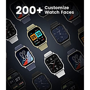 Smart Watch for Men Answer/Make Call,2"Touch Screen Fitness Tracker for iPhone Android with 100+ Sport Modes,Voice Assistant,Heart Rate Sleep Monitor,Waterproof Pedometer Activity Tracker Smartwatch