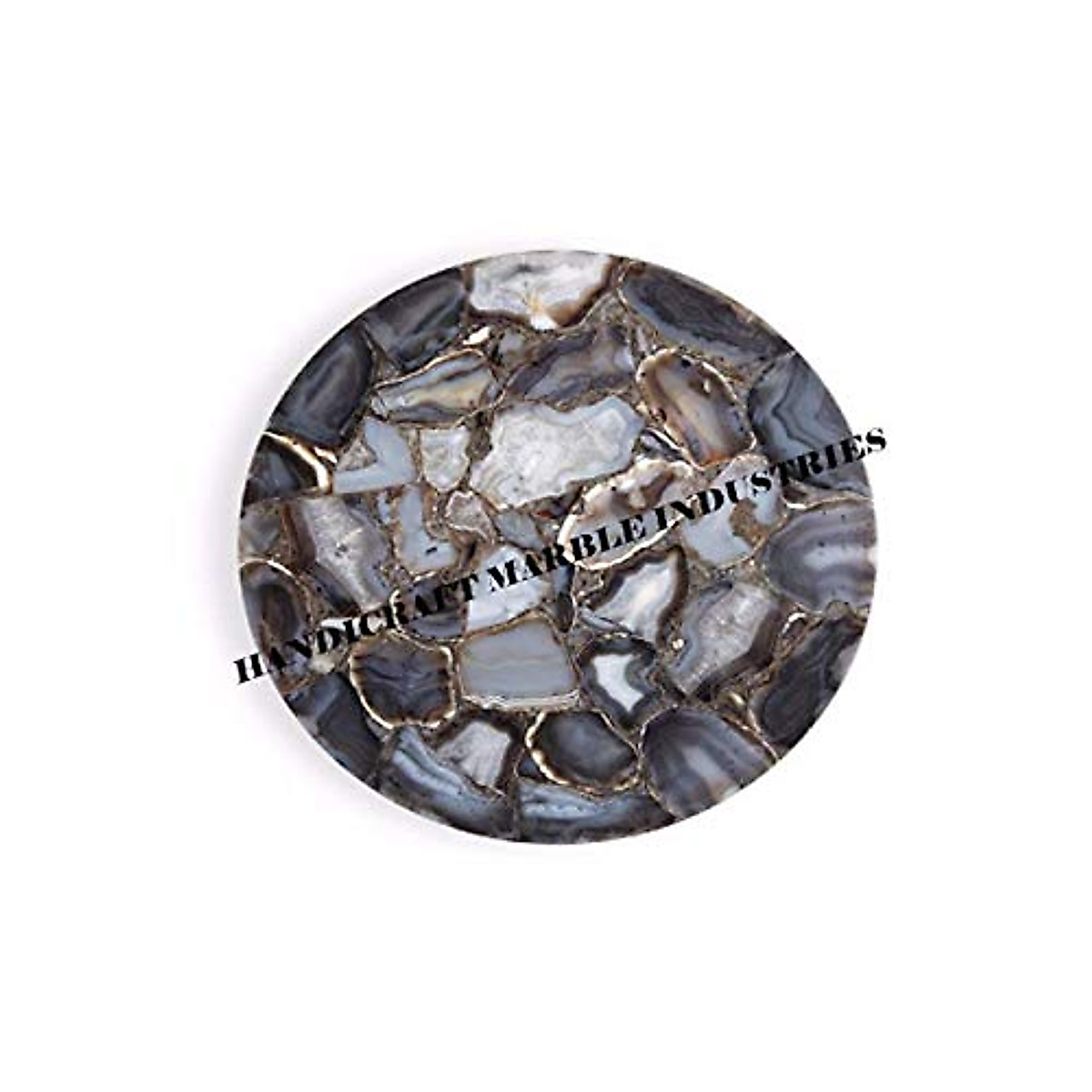 Natural Brown Agate Stone Side & Corner Table Top, Brown Agate Stone Coffee & Centre Table Top, Brown Agate Stone Round Dining Table Top Counter Top, Piece Of Conversation, Family HeirLoom