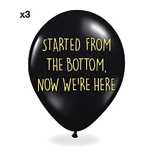 Rude Graduation Balloons - Pack of 12 Premium White And Black Funny Balloons - Class of 2023