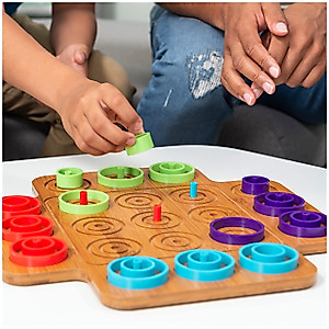 Otrio Wood Strategy-Based Family Board Game Award-Winning STEM Interactive Puzzle Game, for Adults and Kids Ages 8 and up