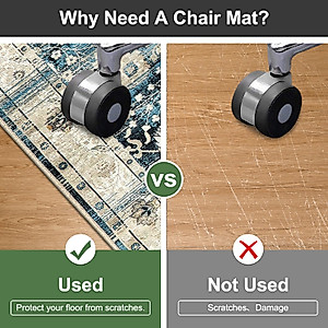 Anidaroel Home Office Chair Mat for Hardwood Floor, 36"x48" Office Chair Rug Protector for Rolling Chair, Computer Gaming Chair Mat, Low Pile Carpet Floor Chair Mat