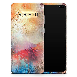 DesignSkinz Grungy Colorful Faded Paint Protective Vinyl Decal Wrap Skin Cover Compatible with The Samsung Galaxy S20 (Screen Trim & Back Glass Skin)