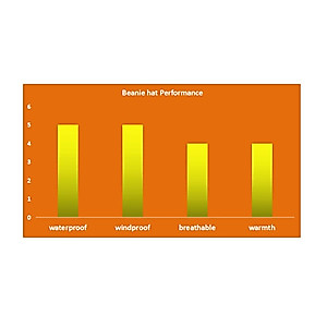 Waterproof Windproof Winter Warm Knit Beanie Fishing Hat Cap, Slouchy Soft Black Headwear Great for Winter Ski Walking Running Trekking