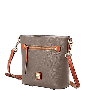 Dooney & Bourke Handbag, Pebble Grain Small Zip Crossbody - Grey
