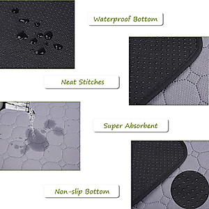 Wontee Guinea Pig Cage Liners Guinea Pig Bedding Washable Guinea Pig Pee Pads Waterproof Reusable for Guinea Pigs Ferrets Hamsters Rabbits (L: 35" x 28")