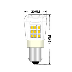 JOMITOP BA15D Two Contact LED Bulb S8 Bayonet Base 1076 1142 1176 Non-Dimmable 3W Waterproof AC12V/DC 10-24V Pack of 4
