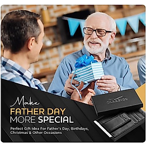 Money Clip Leather Wallet For Men Slim Front Pocket RFID Blocking with Super Strong Magnetic