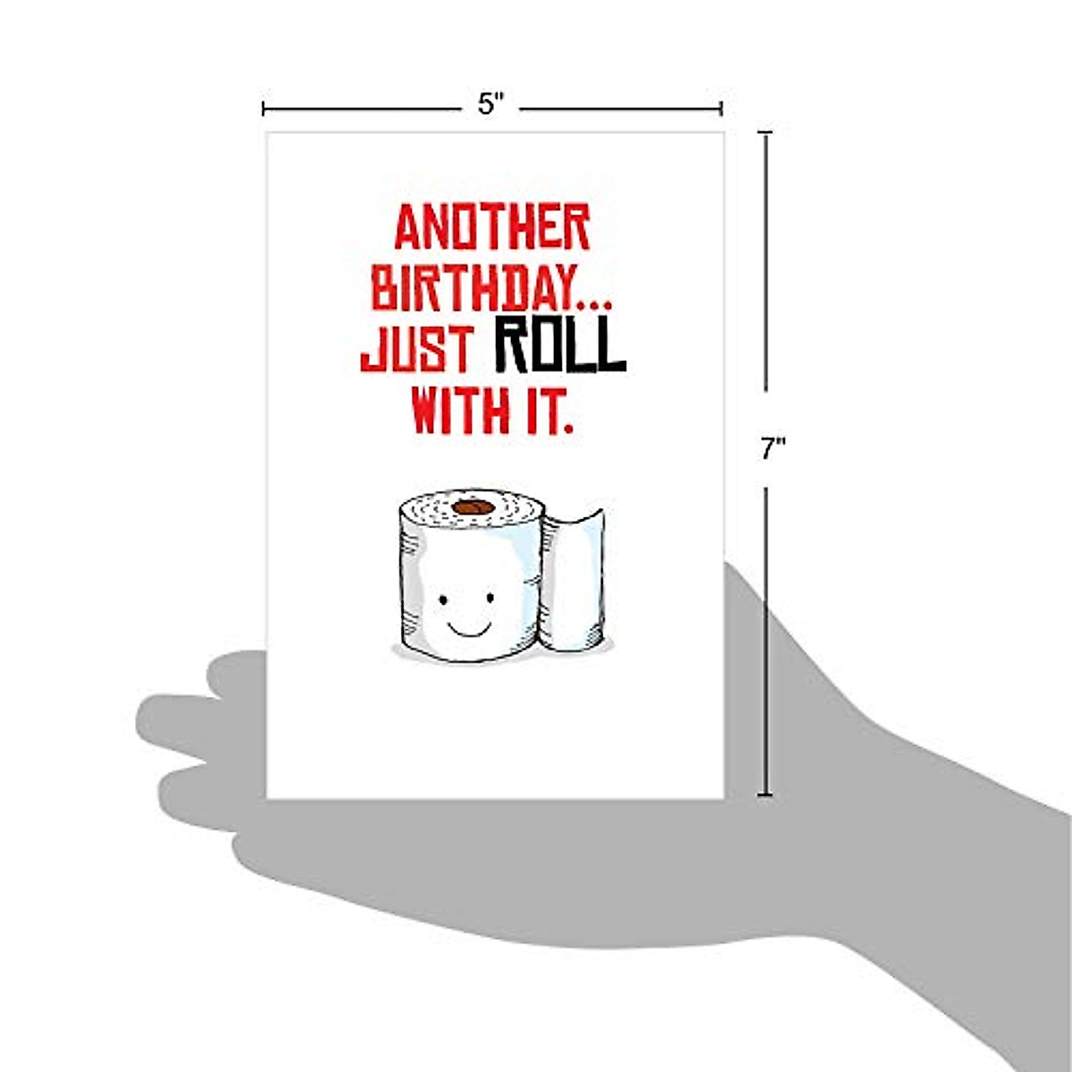 The Best Card Company - 1 Pun Birthday Card Funny - Hilarious Bday Puns, Notecard with Envelope - Birthday Puns - Roll C6119CBDG
